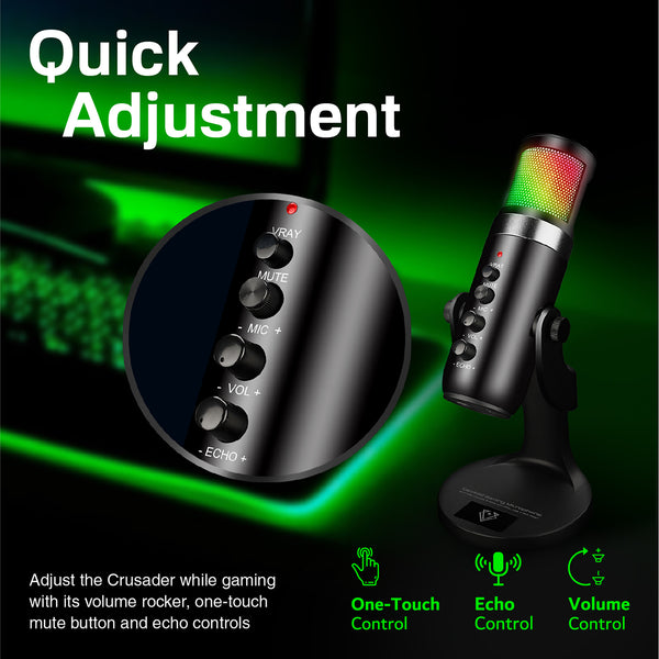 Unidirectional Hyper-Sensitive Cardioid Gaming Microphone – Vertux Gaming